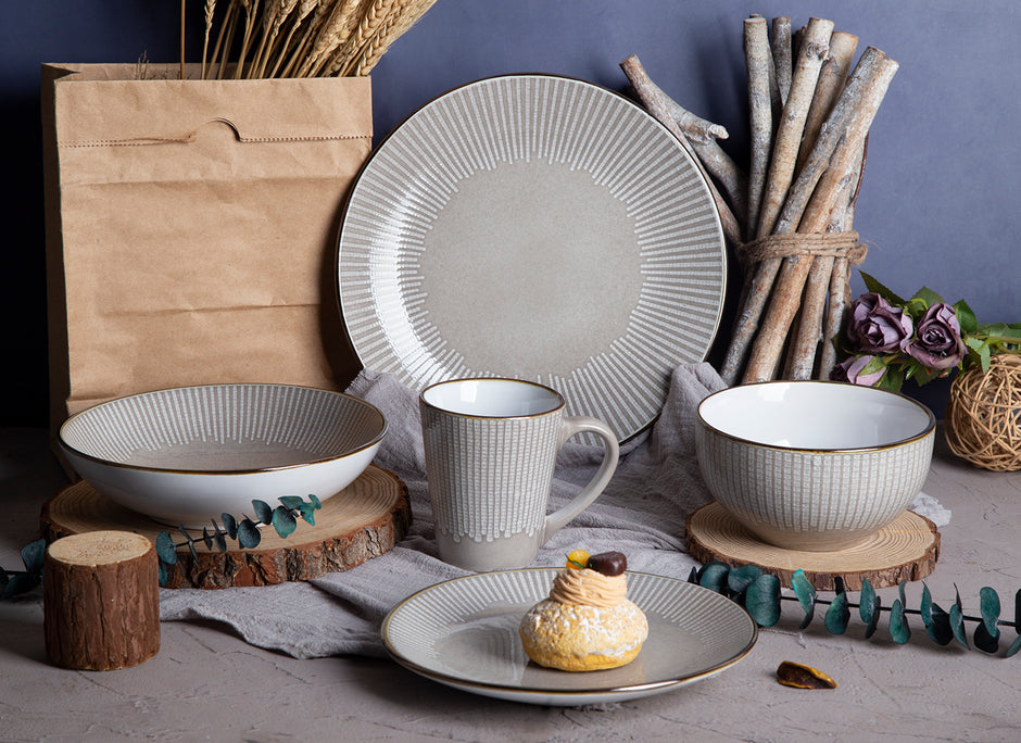 Stylish Trendy Ceramic Dinnerware Set,Plates, Bowls & Mugs at Happy Go